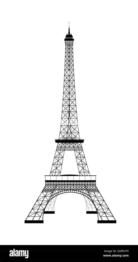 Black And White Eiffel Tower Clip Art