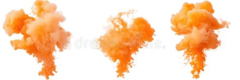 Orange Smoke Clouds Vibrant And Dynamic Swirling Forms Abstract Art Ethereal Appearance