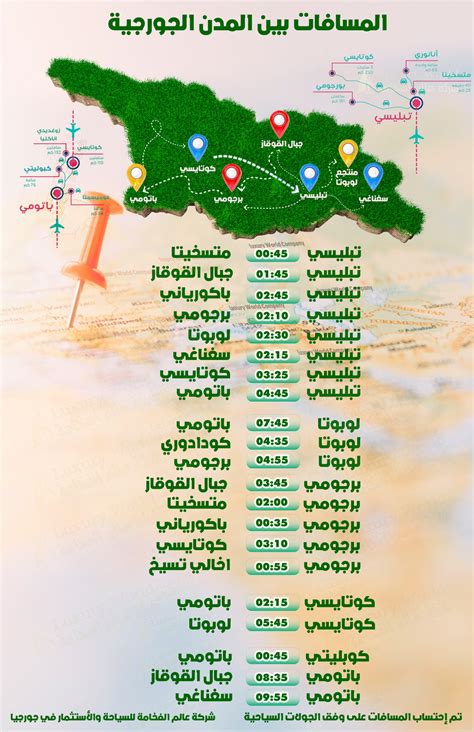 تصفح خريطة جورجيا السياحية أولا قبل ان تقترح برنامج رحلات بين المدن الجورجية يجب ان تعرف