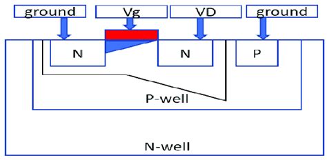 Nmos Cross Section Area With Body Grounded Download Scientific Diagram