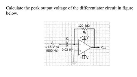 solved calculate the peak output voltage of the