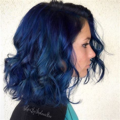 20 Magnetizing Hairstyles With Dark Blue Hair Color Dark Blue Hair