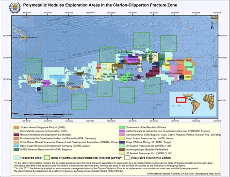 Map Exploration Areas In The Clarion Clipperton Fracture Zone
