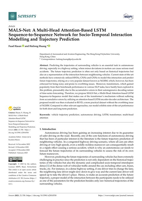 Pdf Mals Net A Multi Head Attention Based Lstm Sequence To Sequence