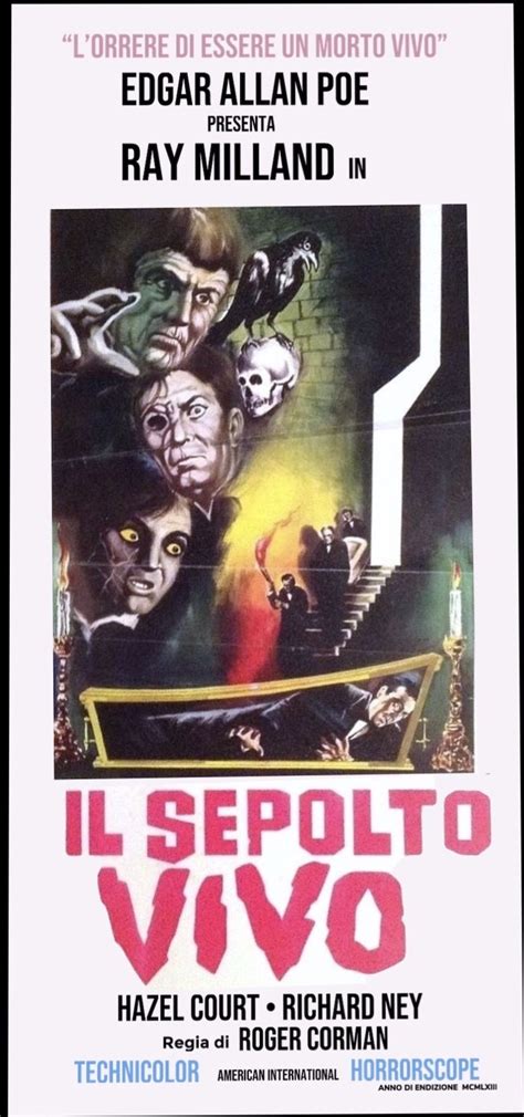 Italian The Premature Burial Released March 7 1962 Stars Ray Milland Hazel Court Alan Napier