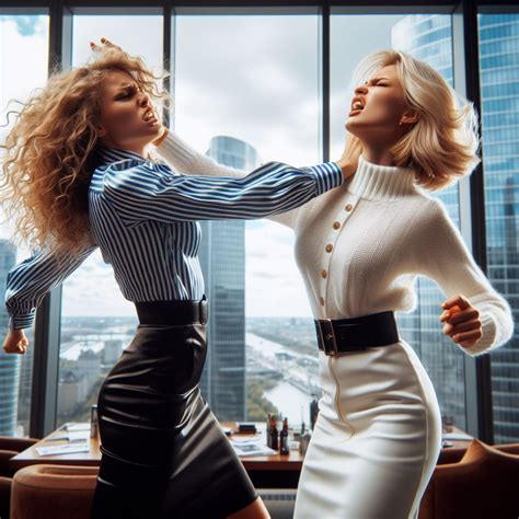 Office Catfight Battle Of The Blondes By Pearoc1978 On Deviantart