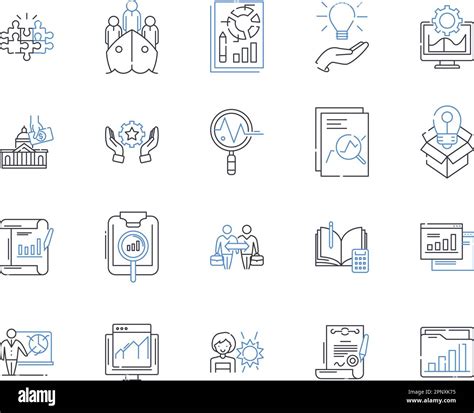 Mapping And Charting Line Icons Collection Cartographer Atlas