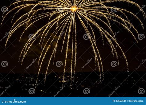 Orange Firework Stock Image Image Of December Burst 33559681