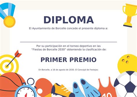 Plantilla De Premio A La Excelencia Académica