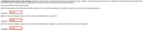 Solved A Statistical Process Control Chart Example Samples Chegg