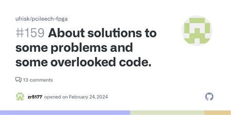 About Solutions To Some Problems And Some Overlooked Code · Issue 159 · Ufriskpcileech Fpga