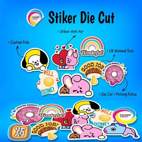 Jual Cetak Stiker Die Cut Cutting Putus Custom Pola Desain Doff Jakarta Timur Folder Print