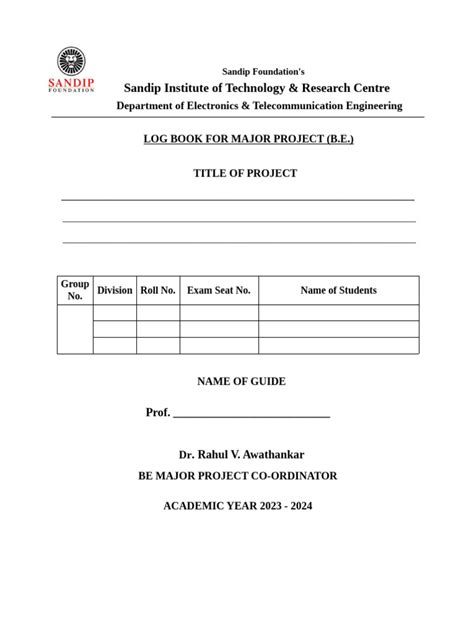 Log Book Format Pdf