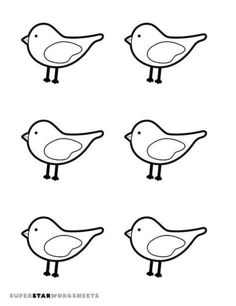 Bird Template Free Printables Superstar Worksheets