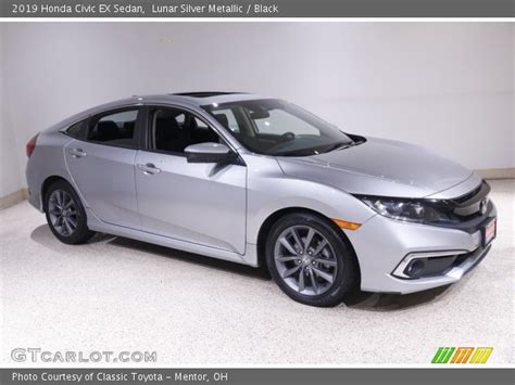 Lunar Silver Metallic 2019 Honda Civic Ex Sedan Black Interior