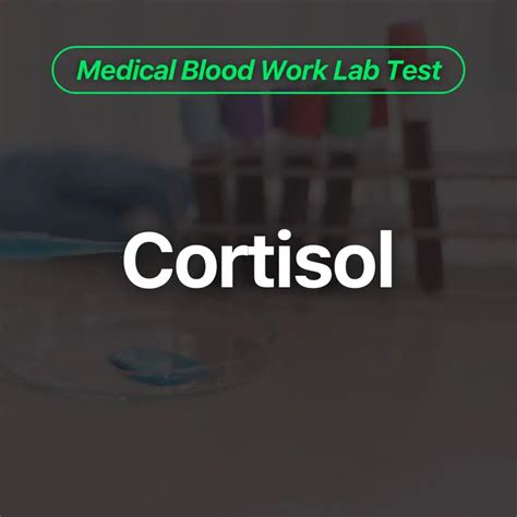 Cortisol Blood Work Lab Test Wittmer Rejuvenation Clinic