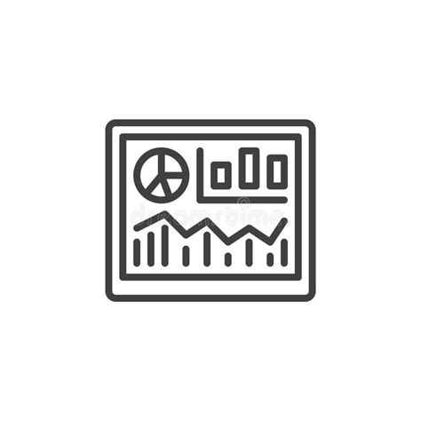 Kpi Tracking Line Icon Stock Vector Illustration Of Editable 366696956