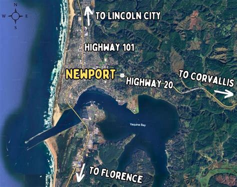 Newport Oregon Map Oregon Coast Aquarium Map And Pictures
