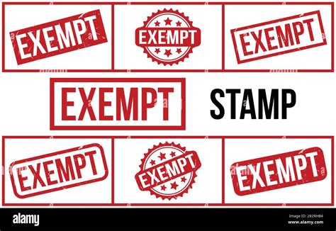 Exempt Stamp Stock Vector Images Alamy