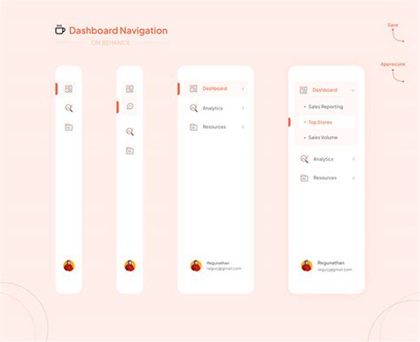 Dashboard Side Navigation On Behance