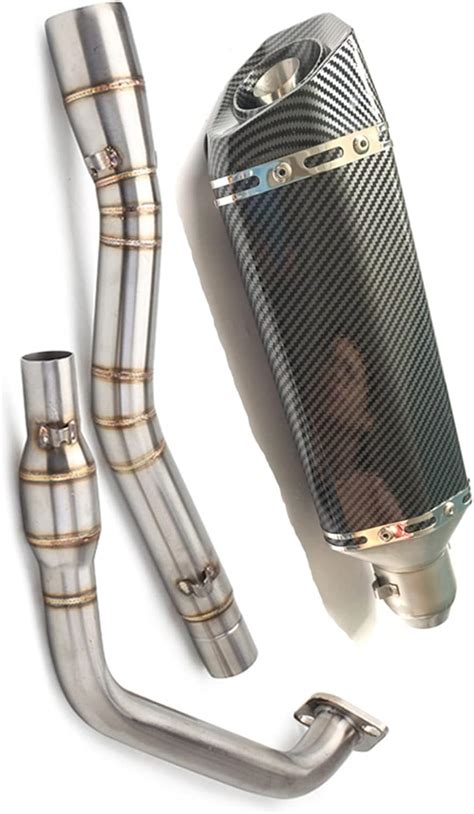 Heate Full Motorcycle Exhaust System Front Link Pipe With Db Killer Muffler For Yamaha Yzf R15