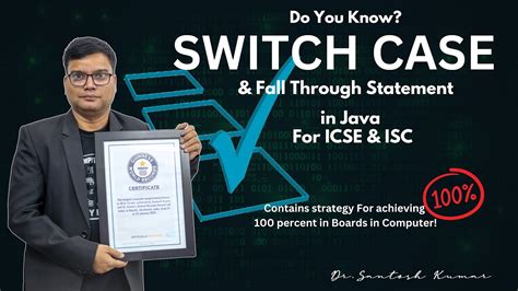 Java Tutorial Switch Case Statements In Java Dr Santosh Kumar Youtube