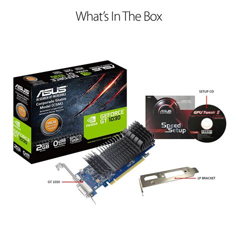 Tarjeta Gráfica Asus Geforce Gt 1030 2gb Gddr5 Hdmi Dvi Gt1030 2g Csm