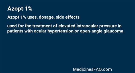 Azopt 1 Uses Dosage Side Effects Food Interaction And Faq