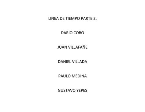 Linea De Tiempo Parte 2 Pdf