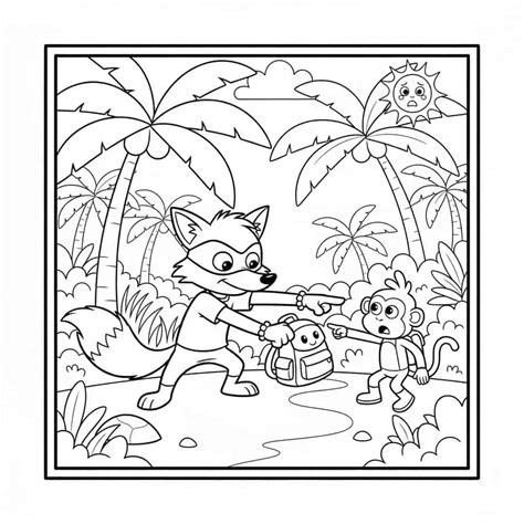 Rabuś Chce Ukraść Przedmioty Dory Kolorowanka Do Wydruku Pdf Online