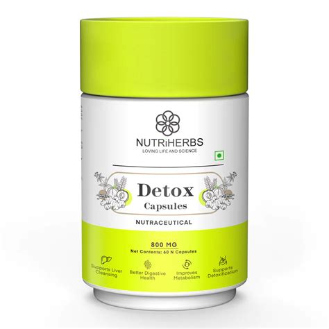 Nutriherbs Detox With Amla Turmeric Giloy Manjistha Extract For Body