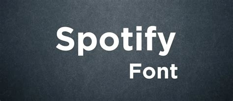Spotify Font Free Download