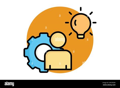Founder Icon People With Gear And Light Bulb Icon Related To Lead