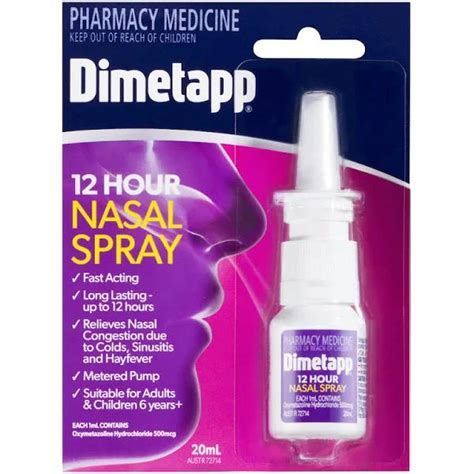 Dimetapp 12 Hour Nasal Spray 20ml Price History Comparison And Alerts
