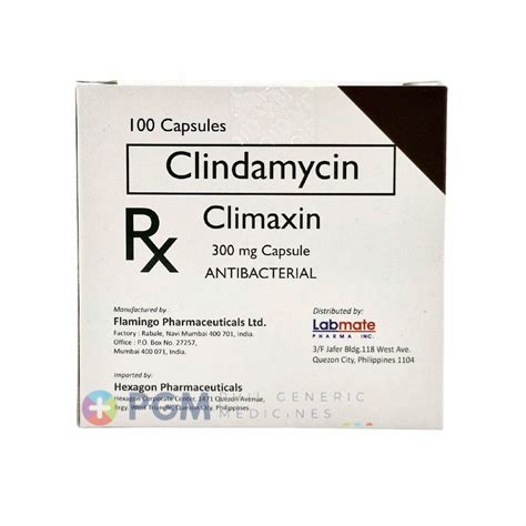Clindamicyn 300mg Capsule Climaxin Philippine Generic Medicines