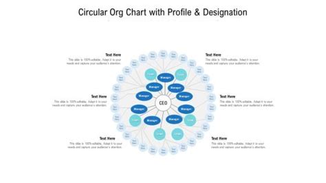 Circular Org Chart With Profile And Designation Ppt Powerpoint