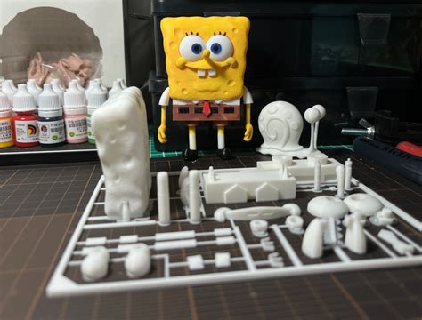 Spongebob Squarepants Assembled Figurine Remixed By 独角哥哥 Makerworld