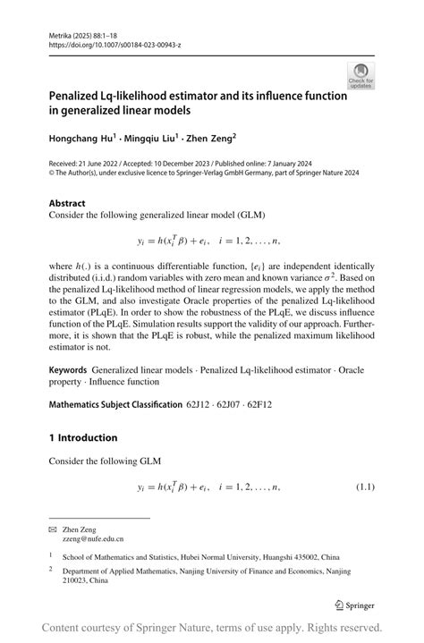 Penalized Lq Likelihood Estimator And Its Influence Function In Generalized Linear Models