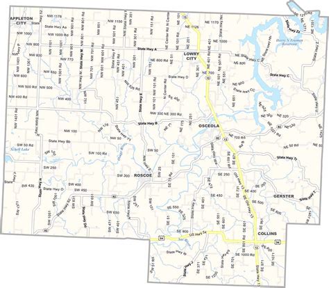 St Clair County Map Missouri Us County Maps