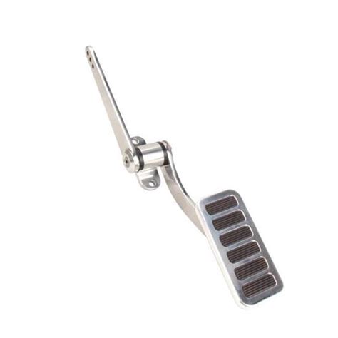 Universal Polished Aluminum Gasthrottle Pedal Assembly Large Pad