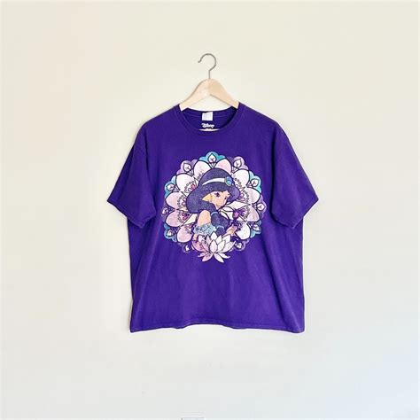 Disney Aladdin Jasmine Lotus Flower Graphic Purple T … Gem