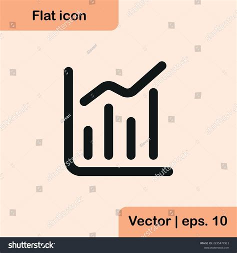 Statistics Button Vector Icon Infographic Chart Stock Vector Royalty