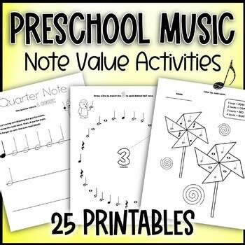Music Theory Rhythm Worksheets Basic Note Values Activities Preschool
