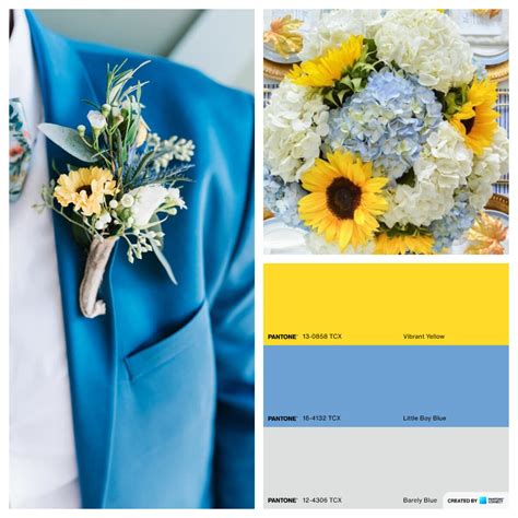 What Color Goes With Yellow For Wedding
