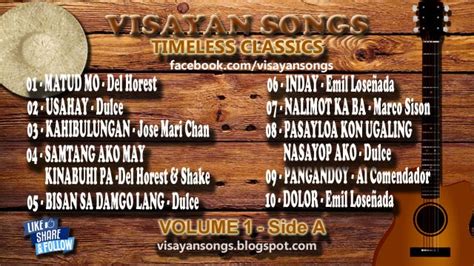 Visayan Songs Visayan Songs Timeless Classics Volume 1 Side A