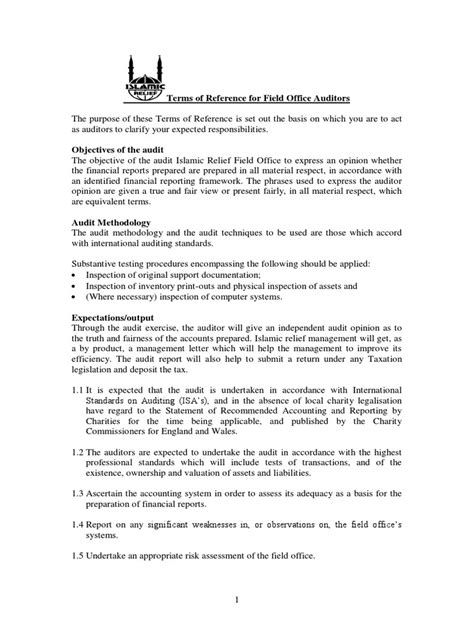 Tor Audit Tender Download Free Pdf Audit Financial Statement