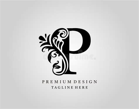 Luxury Monogram Letter P Logo Design Elegant Floral Ornate Alphabet