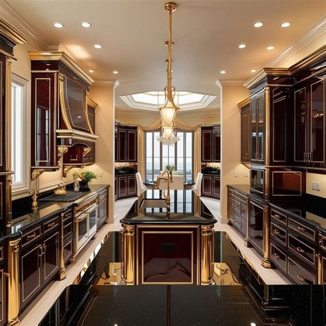 Luxurious Classical Kitchen With Elegant Design Premium Ai Generated