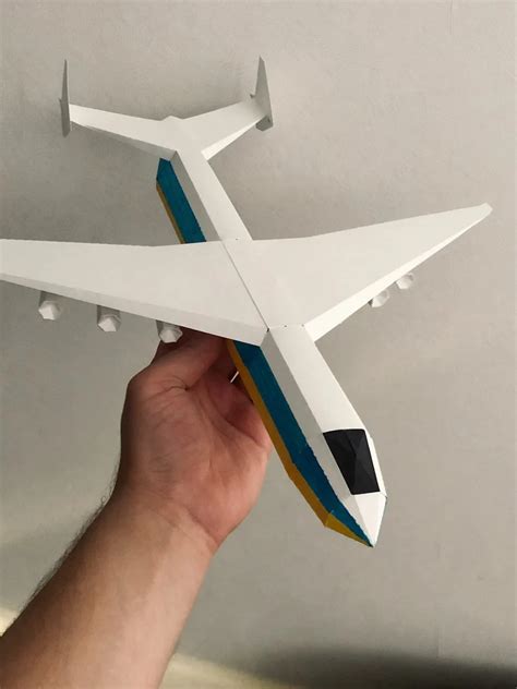 An 225 Mriya Papercraft Model Low Poly Paper Plane Pdf Template