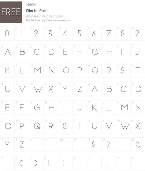 Slim Joe 1000 Fonts Free Download Onlinewebfontscom